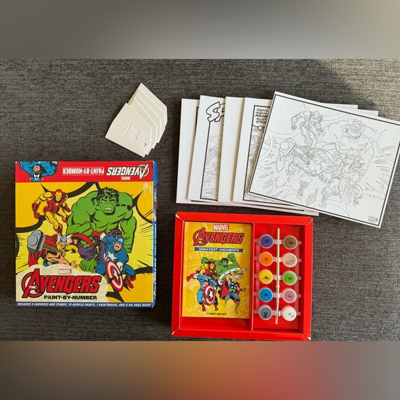 Marvel | Toys | Marvel The Avengers Paintbynumber Paint Five Classic ...